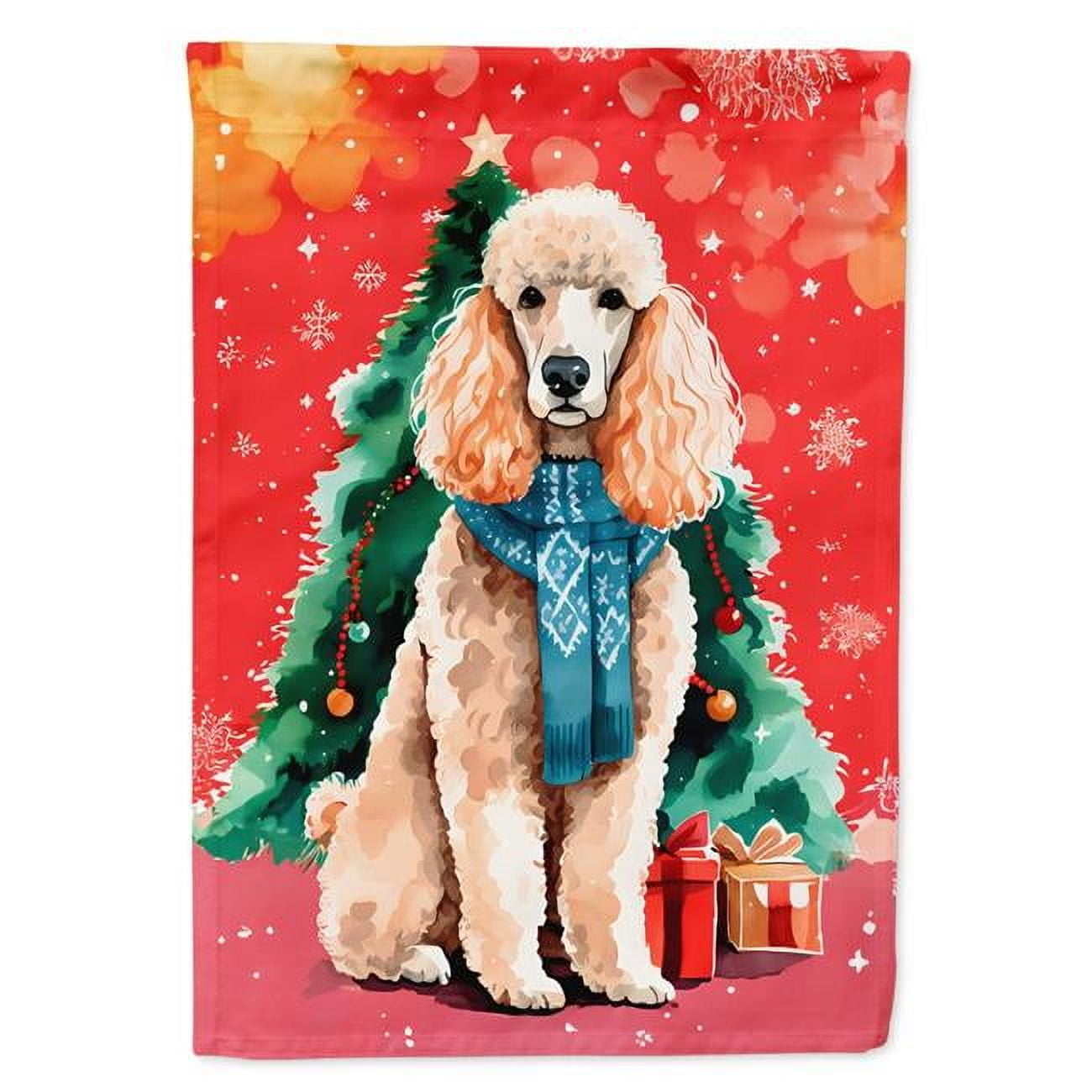 Carolines Treasures DAC3565CHF 40 x 28 in. Poodle Christmas Polyester ...