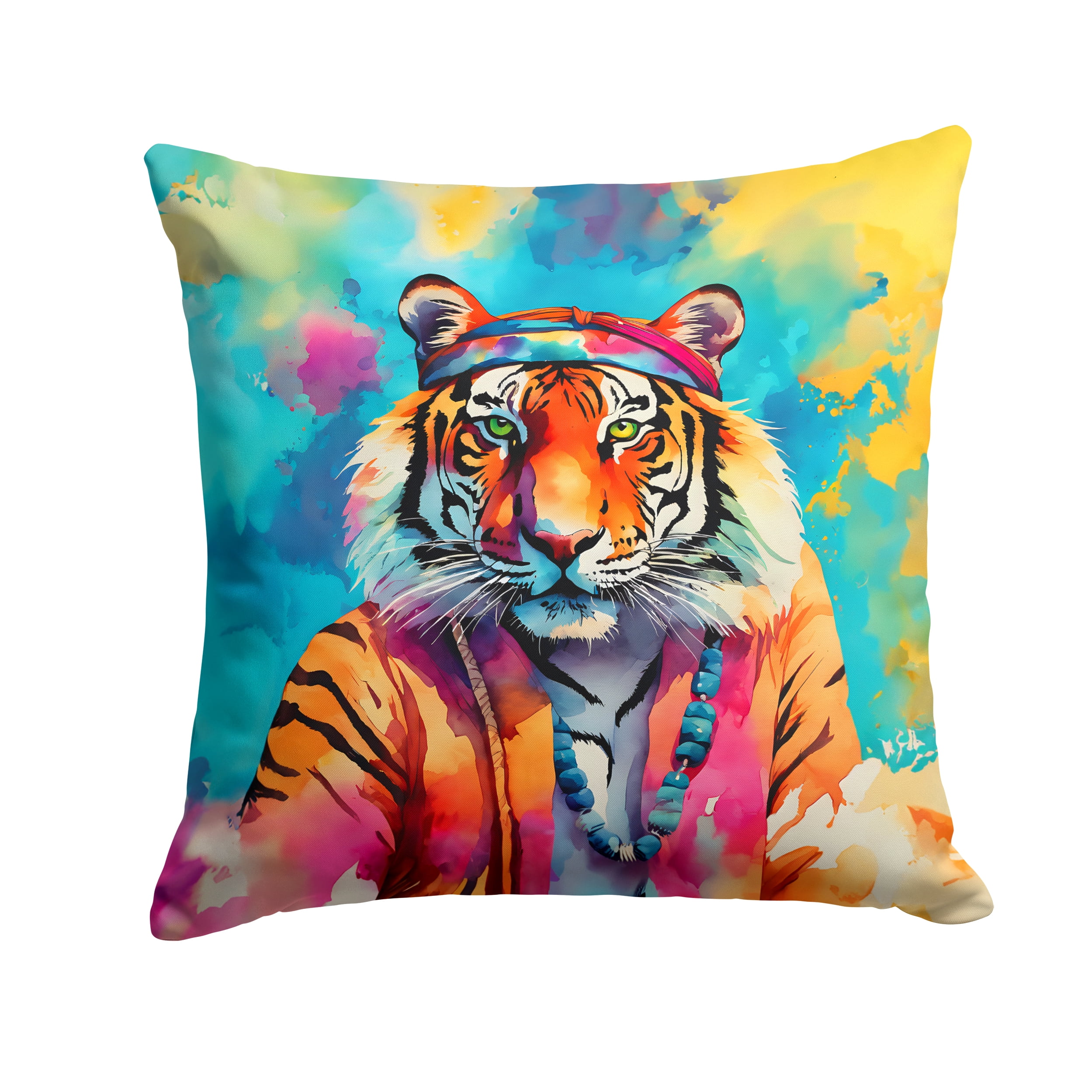 Hippie Animal Bengal Tiger Throw Pillow 18 in x 18 in - Walmart.com