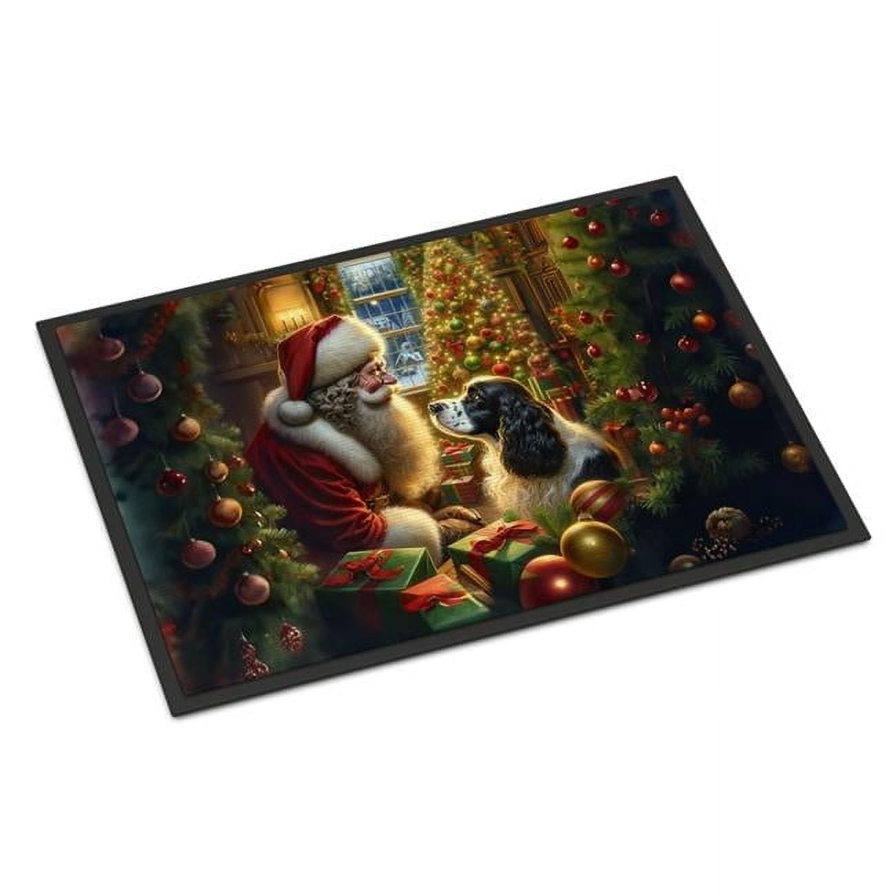 English Springer Spaniel and Santa Claus Doormat 36 in x 24 in ...