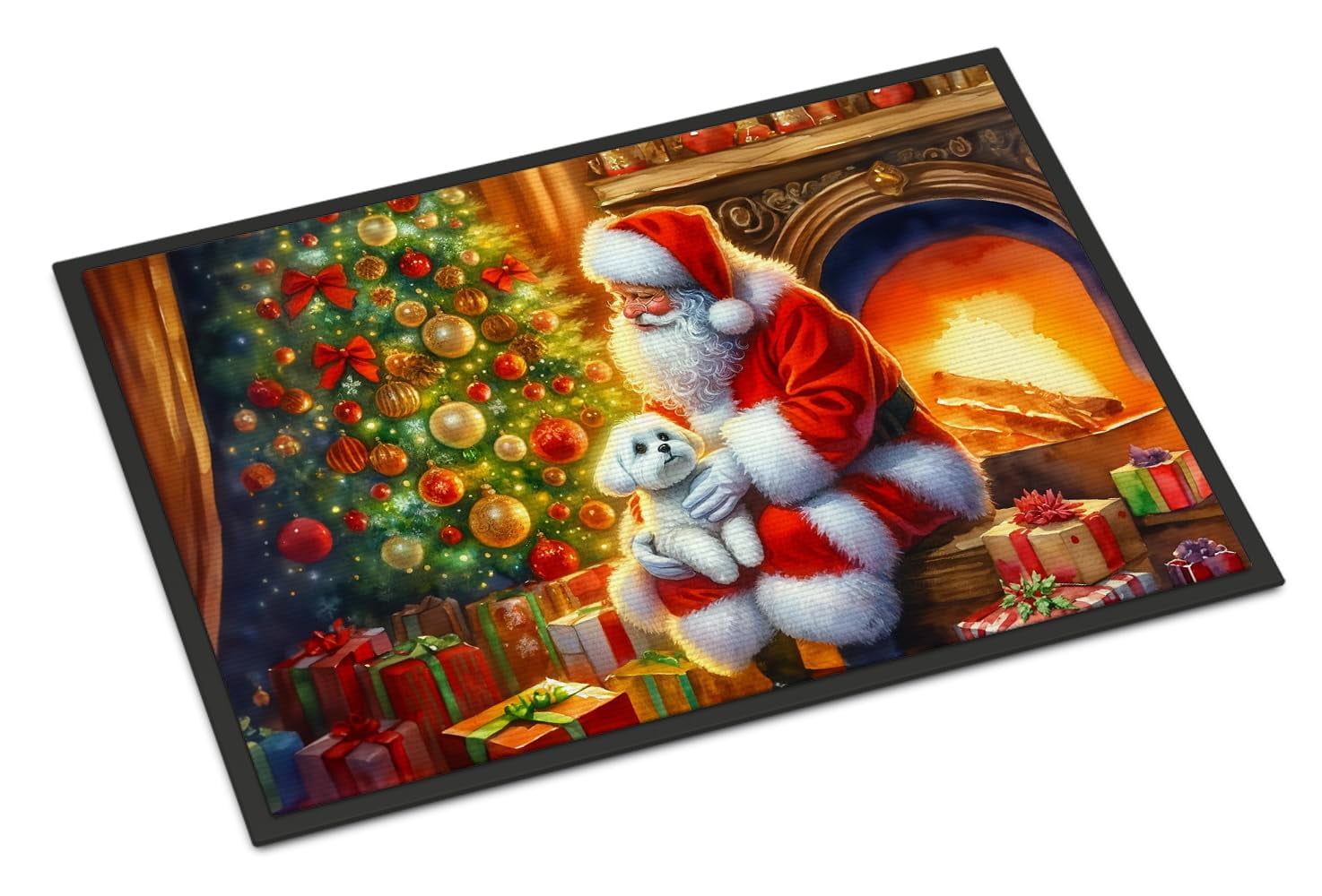 Carolines Treasures DAC4139MAT 18 x 27 in. Unisex Maltese & Santa Claus ...