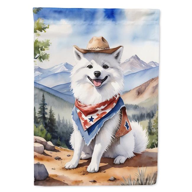 American Eskimo Cowboy Welcome Garden Flag - Walmart.com