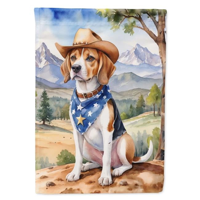Carolines Treasures DAC5843GF 15.5 x 11.25 in. Beagle Cowboy Welcome ...