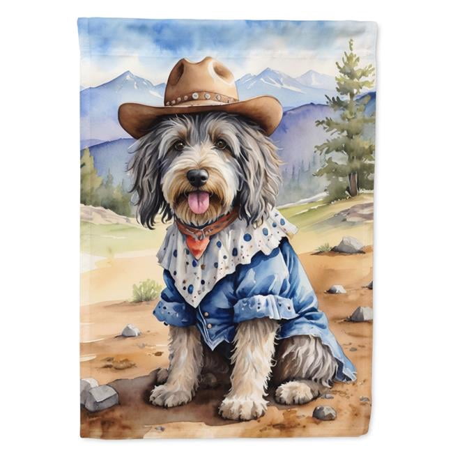 Bergamasco Sheepdog Cowboy Welcome Garden Flag - Walmart.com