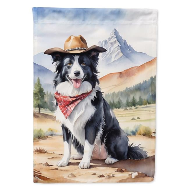 Border Collie Cowboy Welcome Garden Flag - Walmart.com