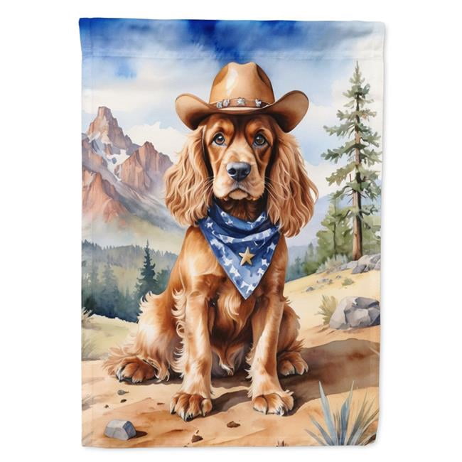 Cocker Spaniel Cowboy Welcome Garden Flag - Walmart.com