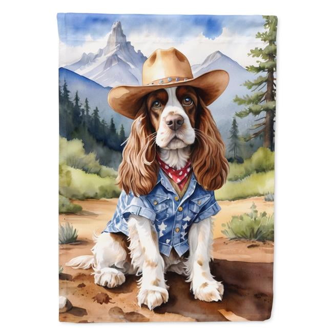 Cocker Spaniel Cowboy Welcome House Flag - Walmart.com