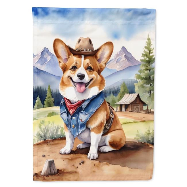 Corgi Cowboy Welcome House Flag - Walmart.com