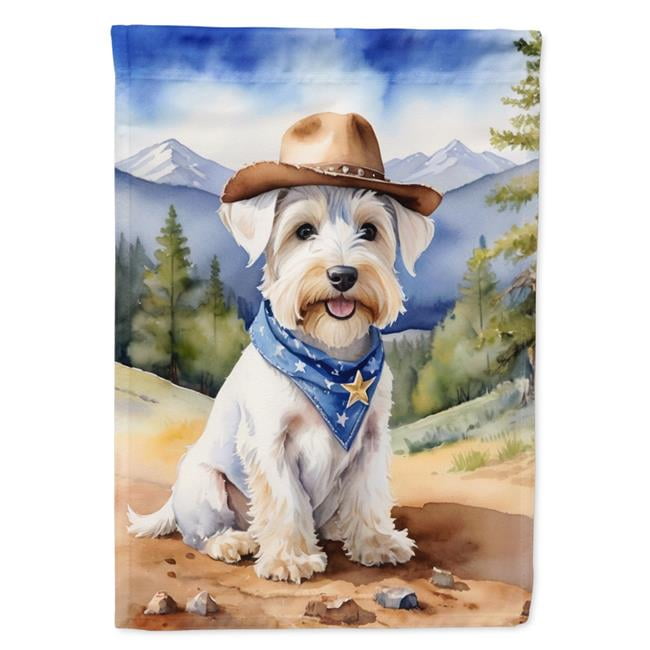 Carolines Treasures DAC5978CHF 40 x 28 in. Sealyham Terrier Cowboy ...