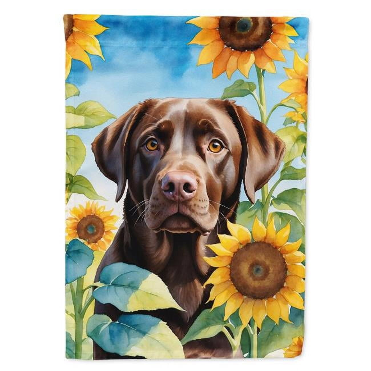 Labrador Retriever in Sunflowers House Flag - Walmart.com