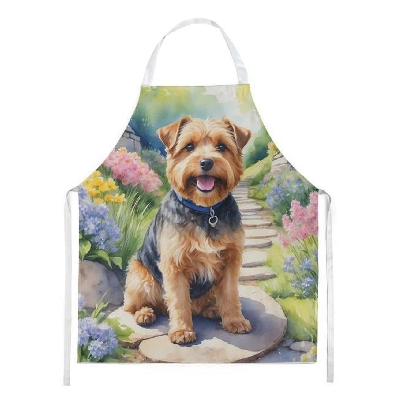 Carolines Treasures DAC6678APRON 30 x 27 in. Norfolk Terrier Spring ...