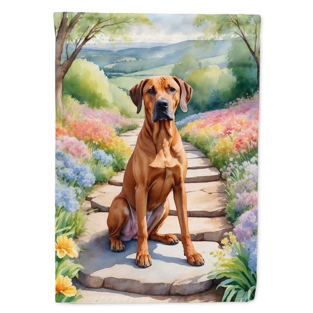 Carolines Treasures DAC6704CHF 40 x 28 in. Rhodesian Ridgeback Spring ...