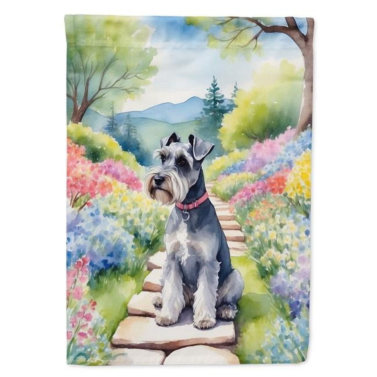 Schnauzer Spring Path House Flag - Walmart.com