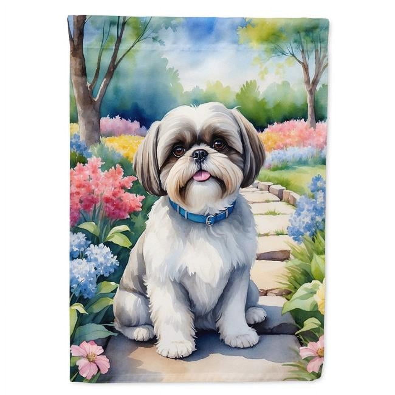 Shih Tzu Spring Path House Flag - Walmart.com