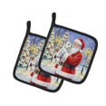 Carolines Treasures FNT1087PTHD 7.5 x 7.5 in. Westie with Santa Claus ...