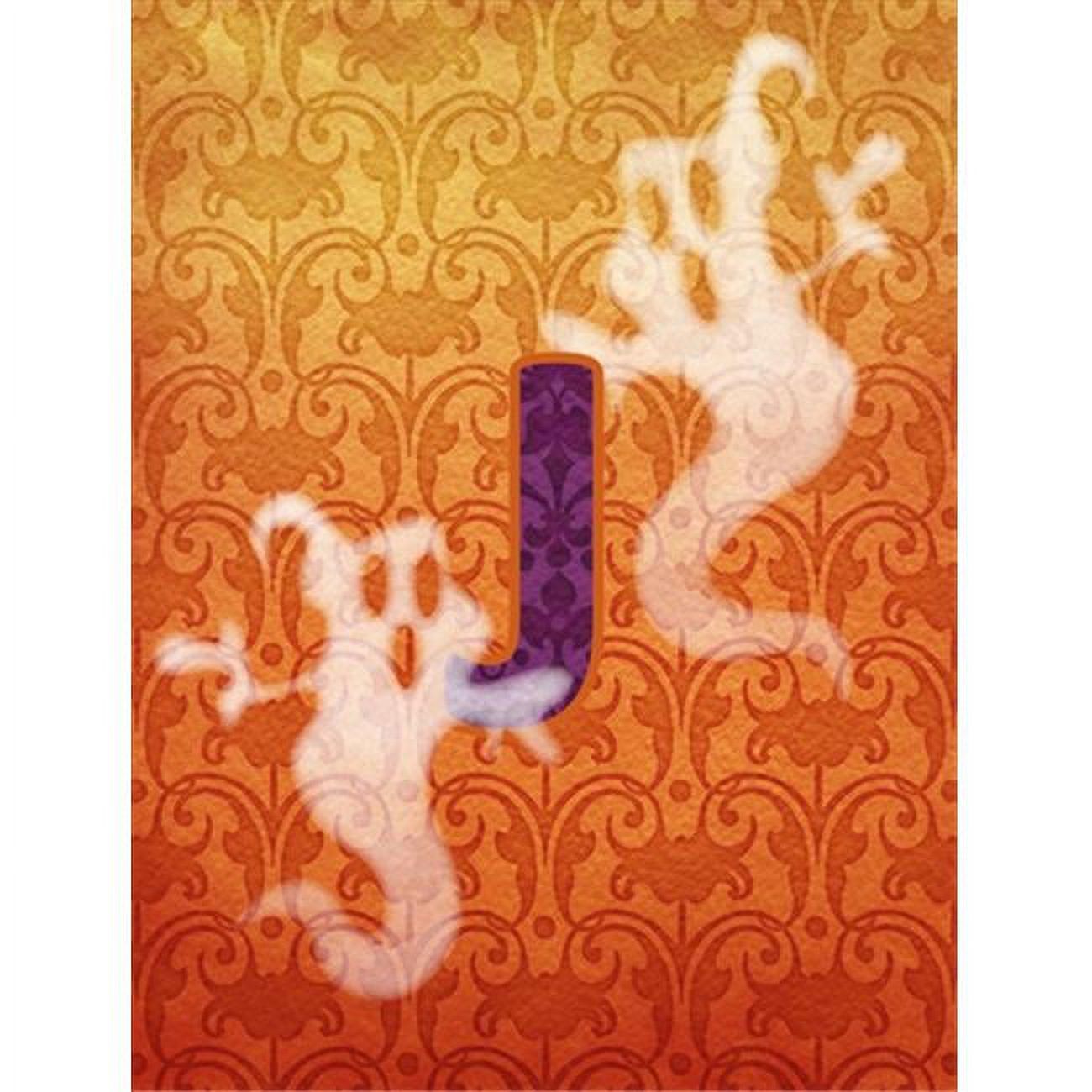 Carolines Treasures Halloween Ghost Letter J Monogram Initial Flag ...