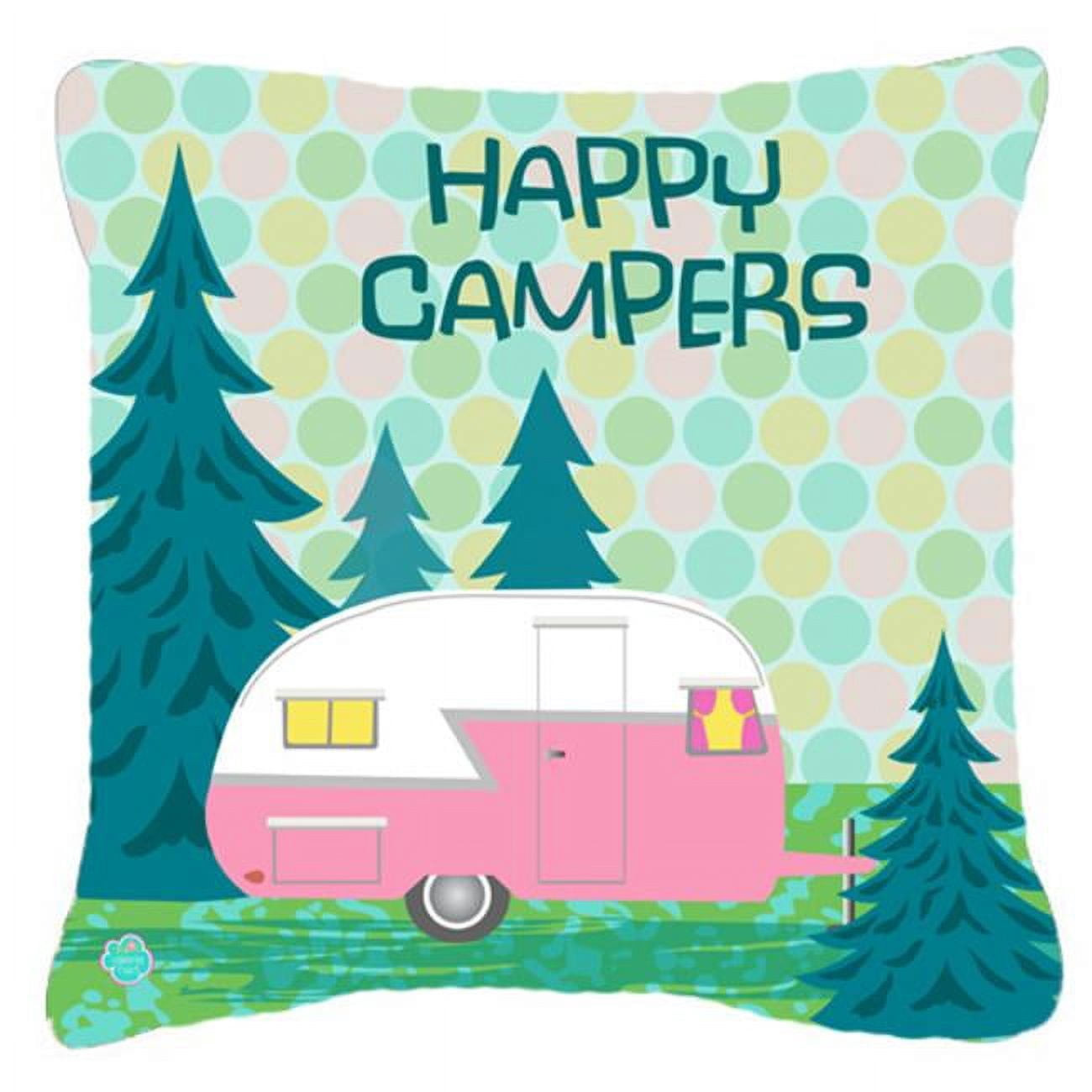 Carolines Treasures Happy Campers Glamping Trailer Fabric Decorative ...