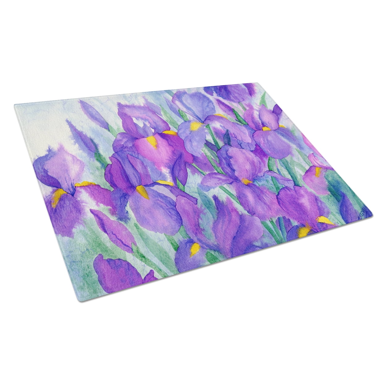 Carolines Treasures IBD0256LCB Purple Iris Glass Cutting Board Large ...