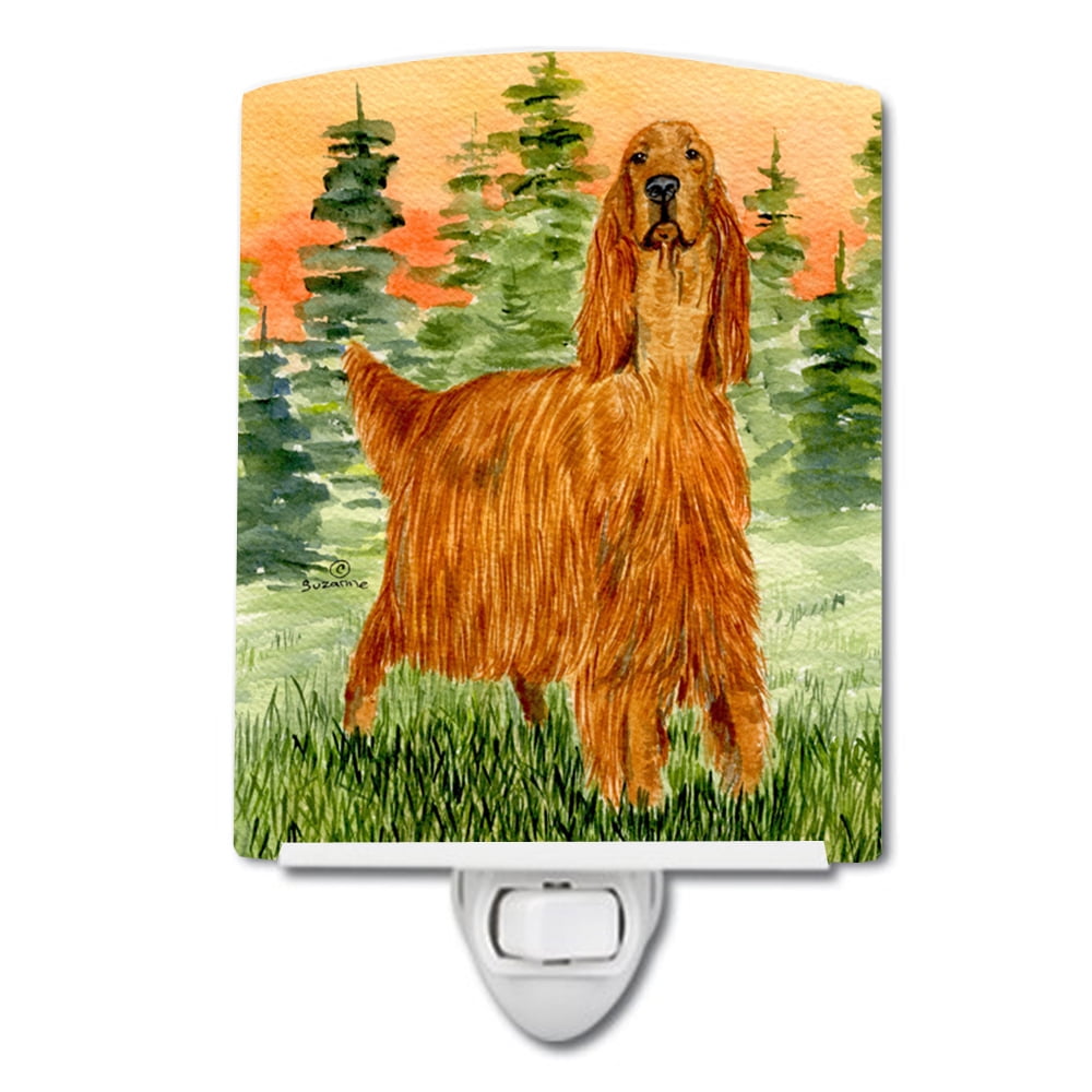 Carolines Treasures Irish Setter Ceramic Night Light 6x4x3 multicolor ...
