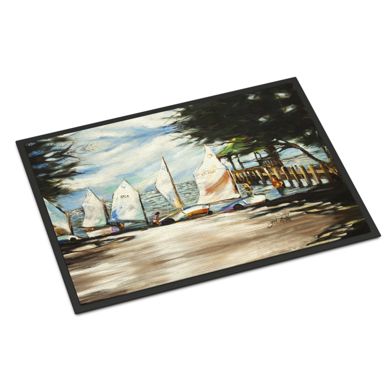 Carolines Treasures JMK1077JMAT Sailing Lessons Sailboats Door Mat ...