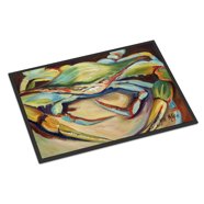 Blonde Mermaid on Teal Door Mat - Walmart.com