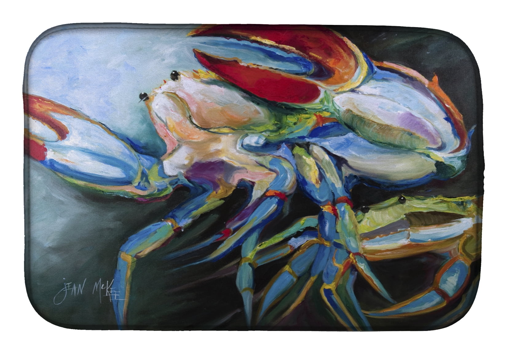 Blue Crab Dish Drying Mat - Walmart Business Supplies