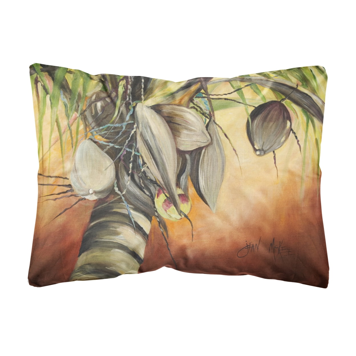 Carolines Treasures JMK1128PW1216 Coconut Tree Canvas Fabric Decorative ...