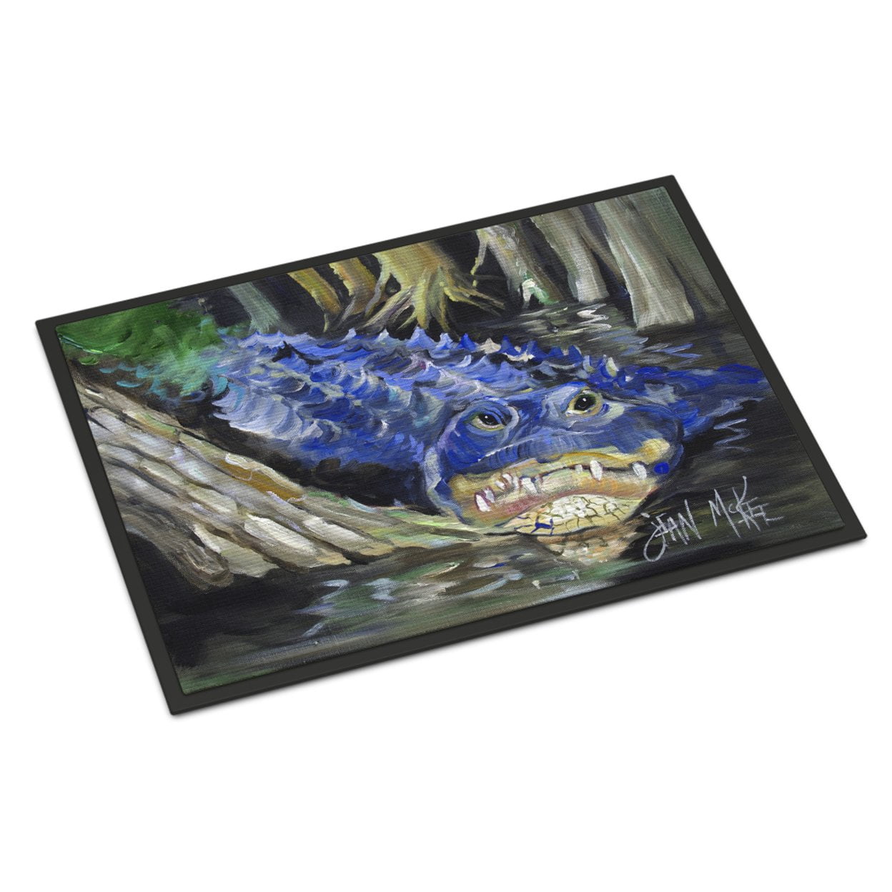 Carolines Treasures JMK1135MAT Blue Alligator Door Mat Indoor Rug or ...