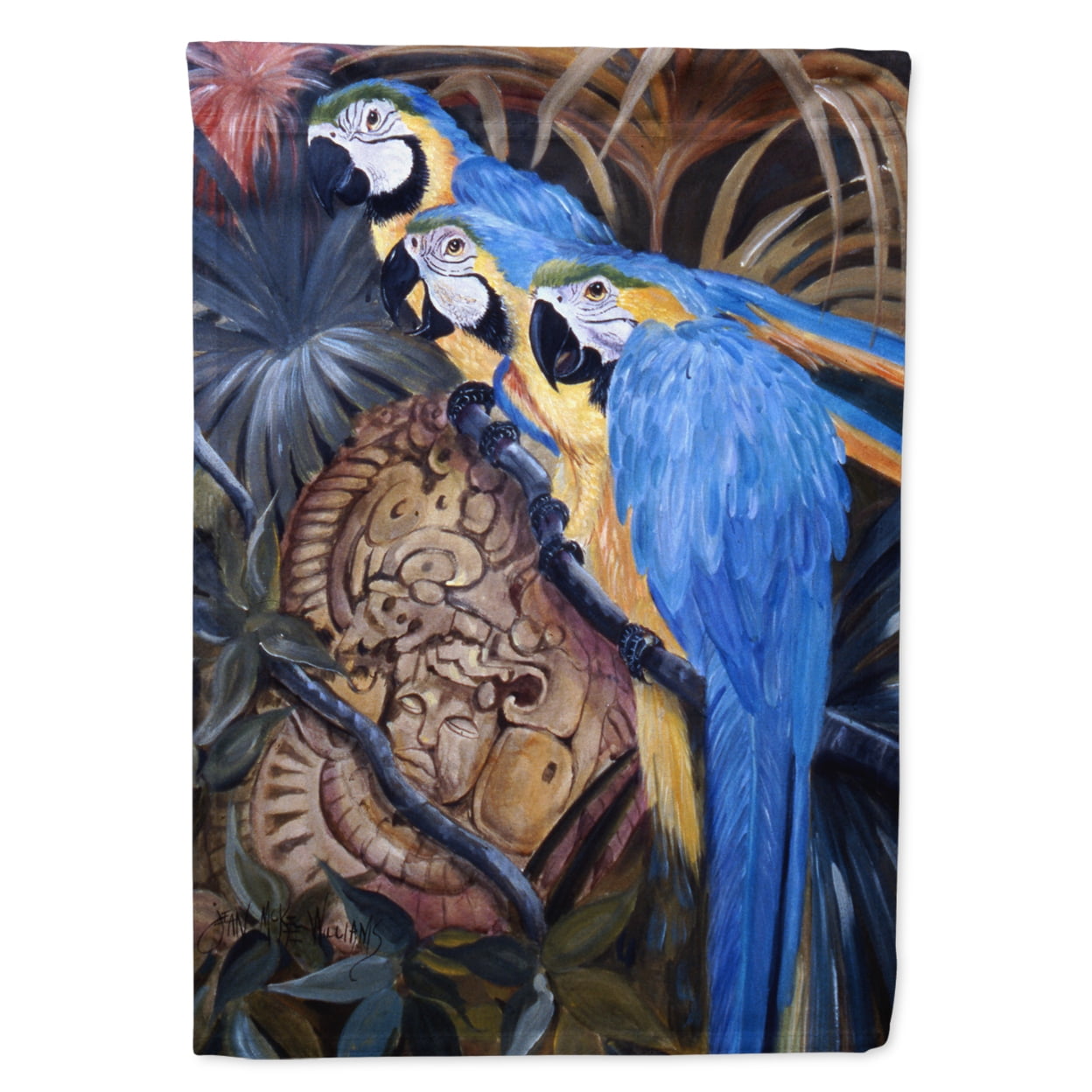 Carolines Treasures JMK1191GF Parrots Flag Garden Size Small multicolor ...