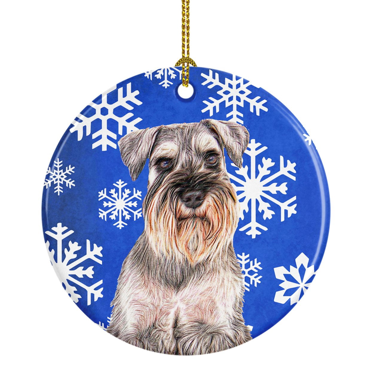Carolines Treasures KJ1179CO1 Winter Snowflakes Holiday Schnauzer ...