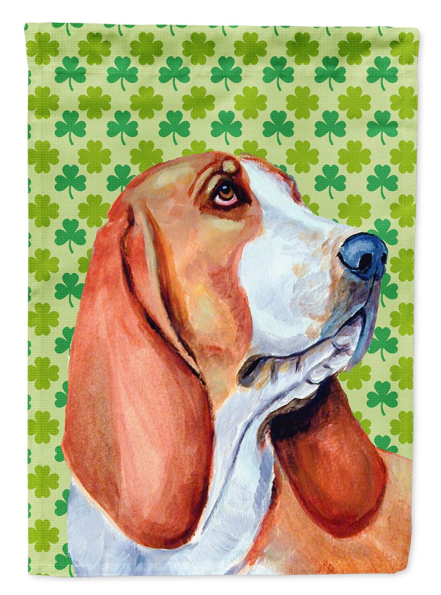 Carolines Treasures LH9197-FLAG-PARENT Basset Hound St. Patricks Day ...