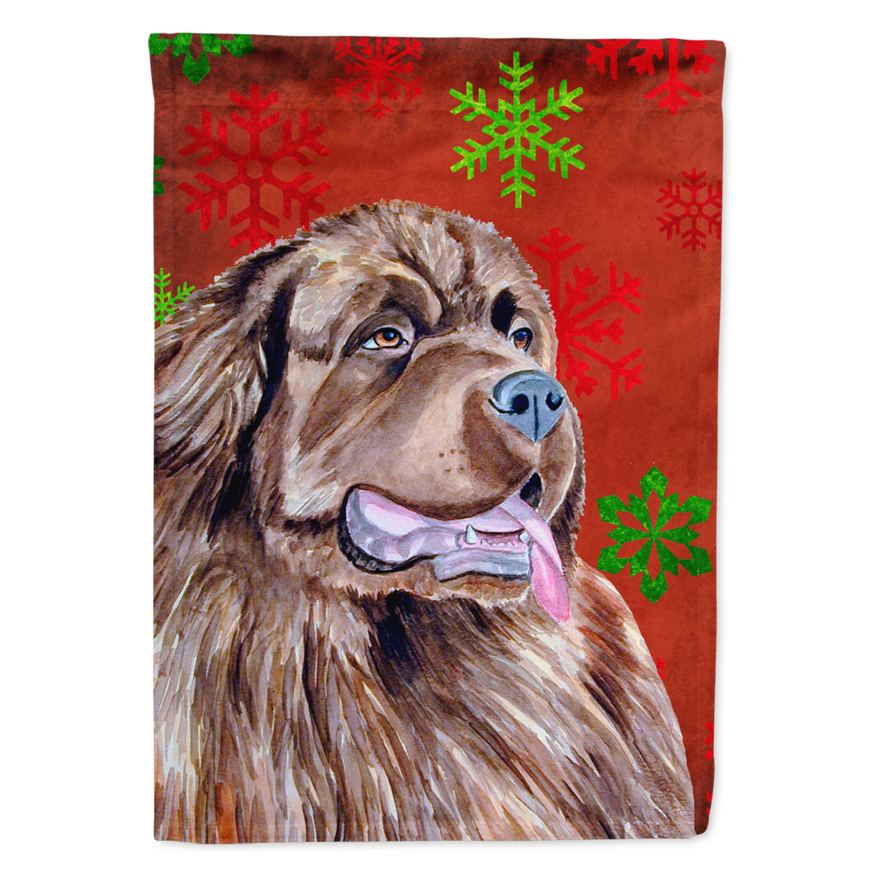 Carolines Treasures LH9309-FLAG-PARENT Newfoundland Red and Green ...