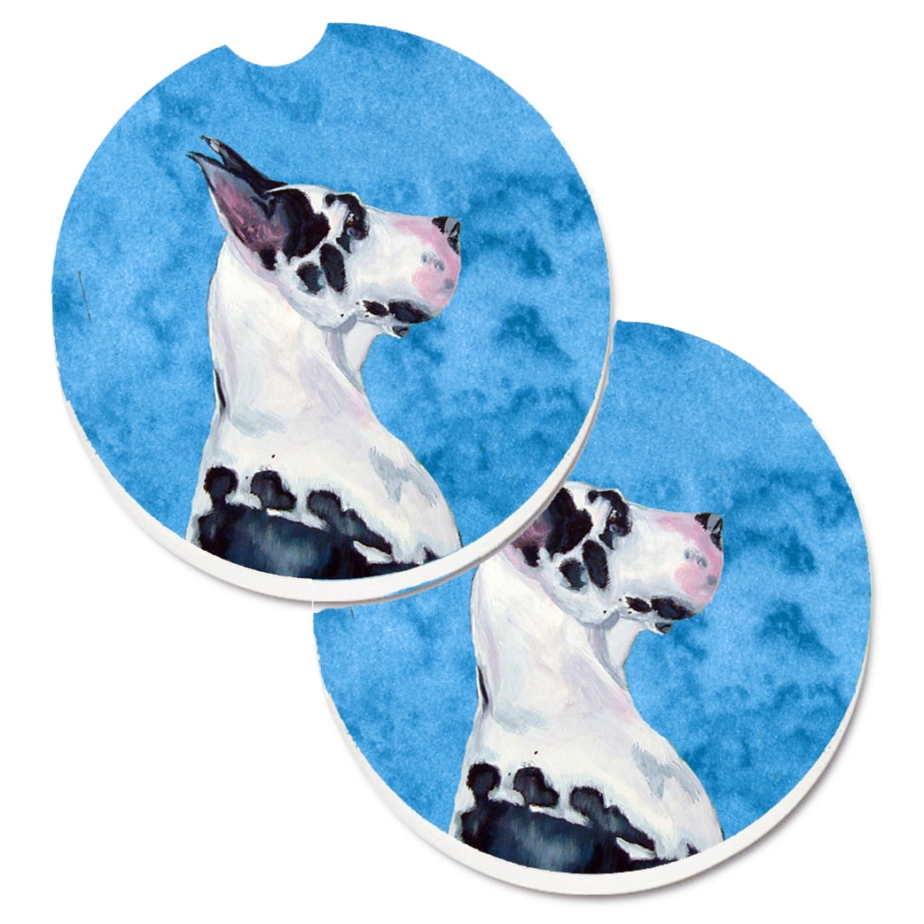 Carolines Treasures LH9371BUCARC Blue Great Dane Set of 2 Cup Holder ...