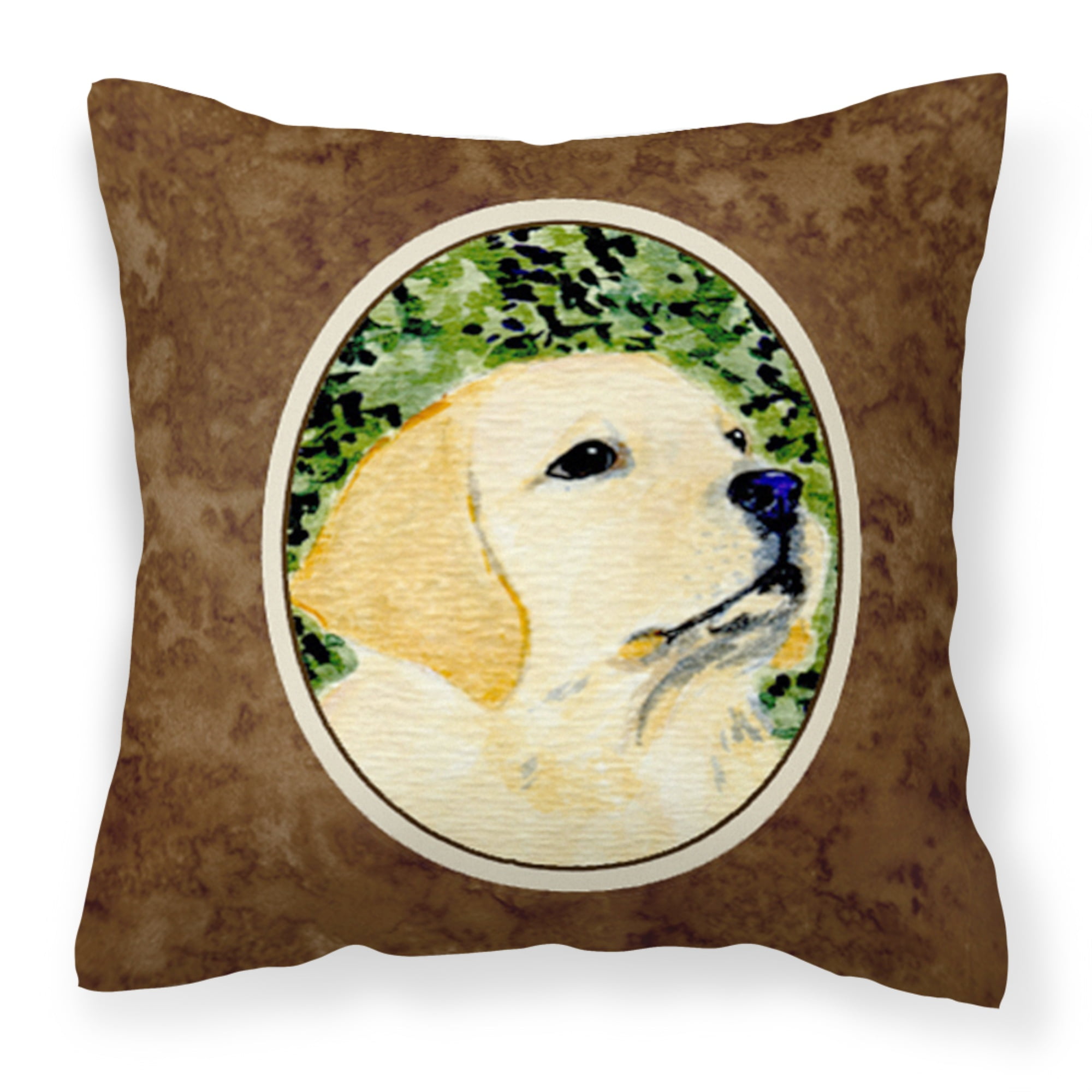 Carolines Treasures Labrador Fabric Decorative Pillow 14Hx14W ...