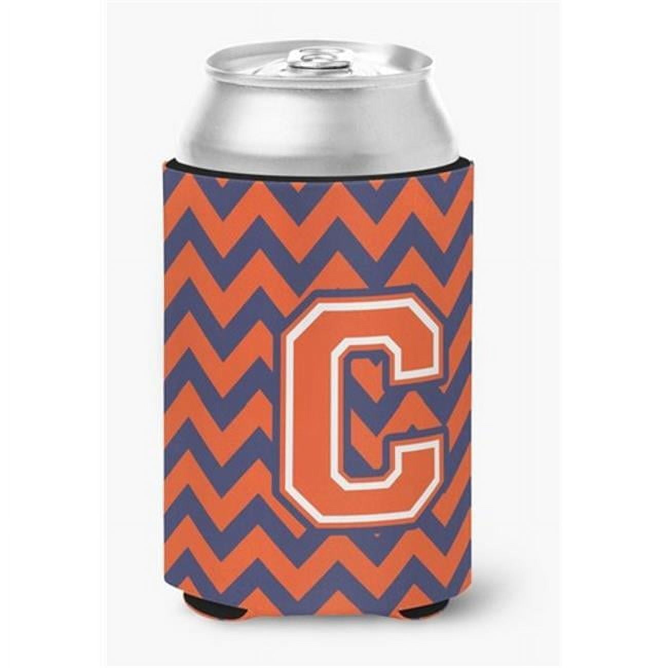 Carolines Treasures CJ1042-CCC Letter C Chevron Orange & Blue Can or ...