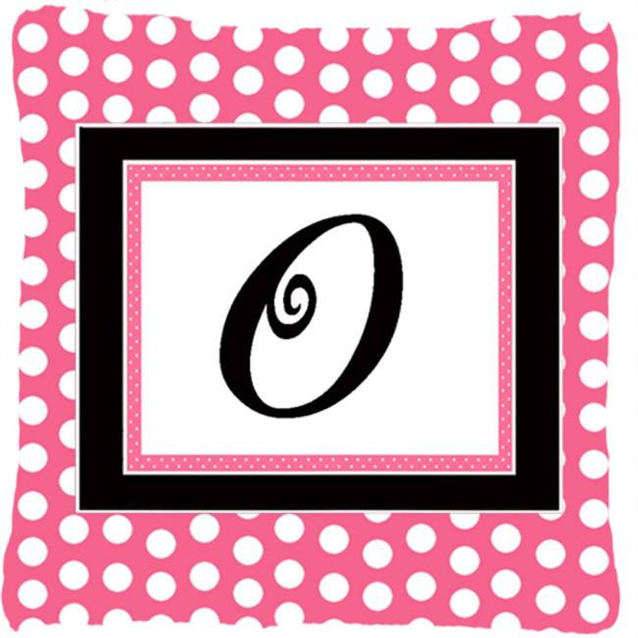 Carolines Treasures Letter O Initial Monogram - Pink Black Polka Dots ...