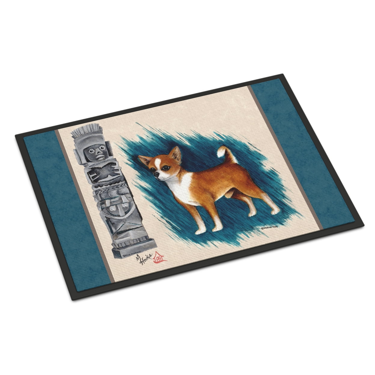 Carolines Treasures MH1011JMAT Chihuahua Totem Door Mat Indoor Rug or ...