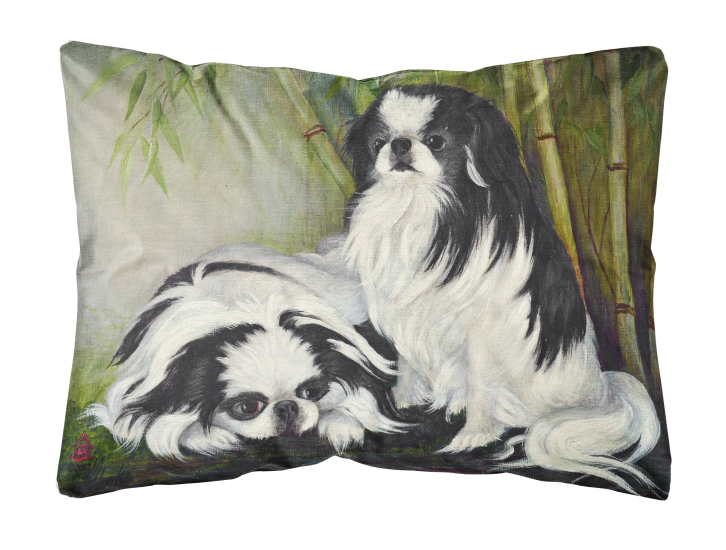 Carolines Treasures MH1044PW1216 Japanese Chin Bamboo Garden Canvas ...