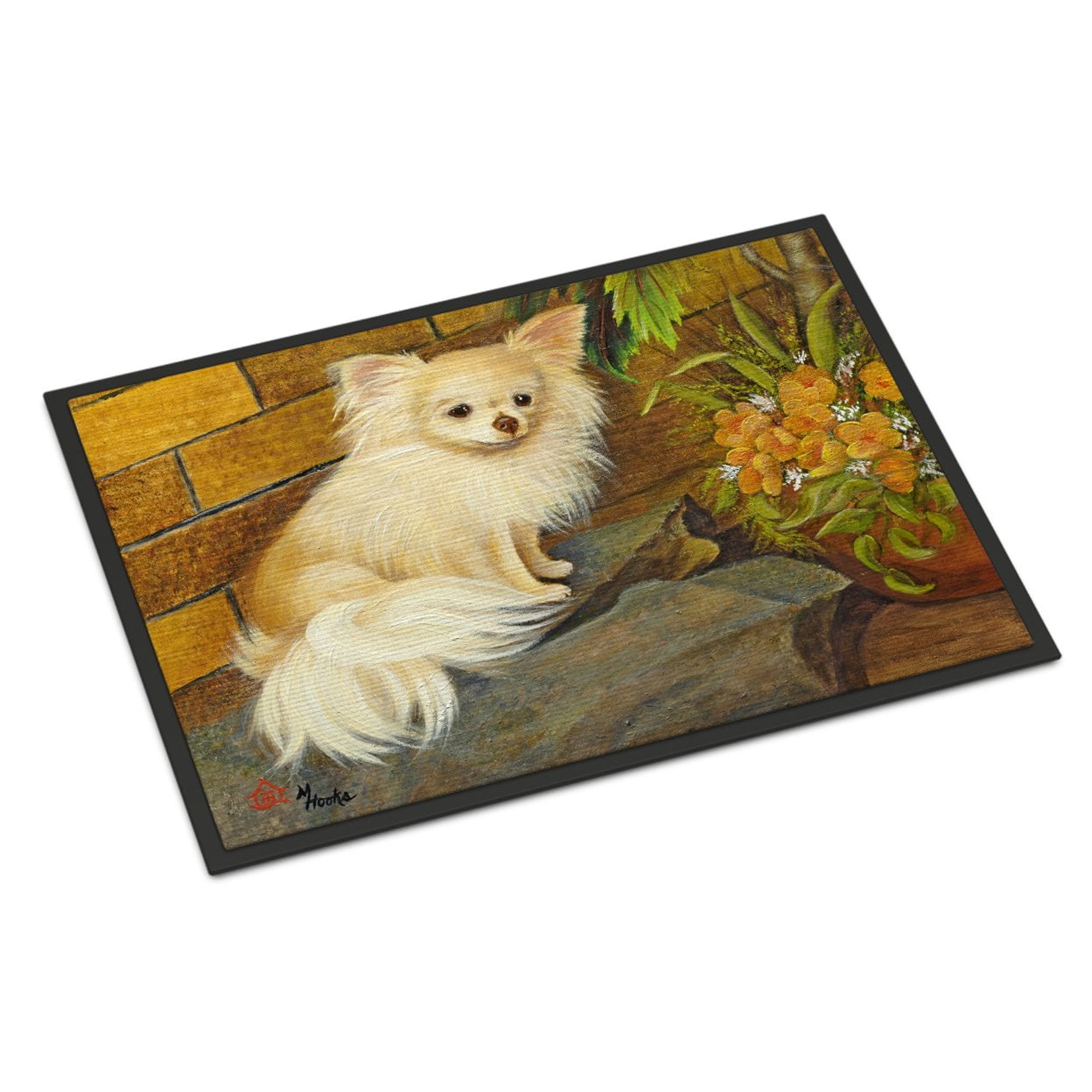 Carolines Treasures MH1053MAT Chihuahua Just Basking Door Mat Indoor ...