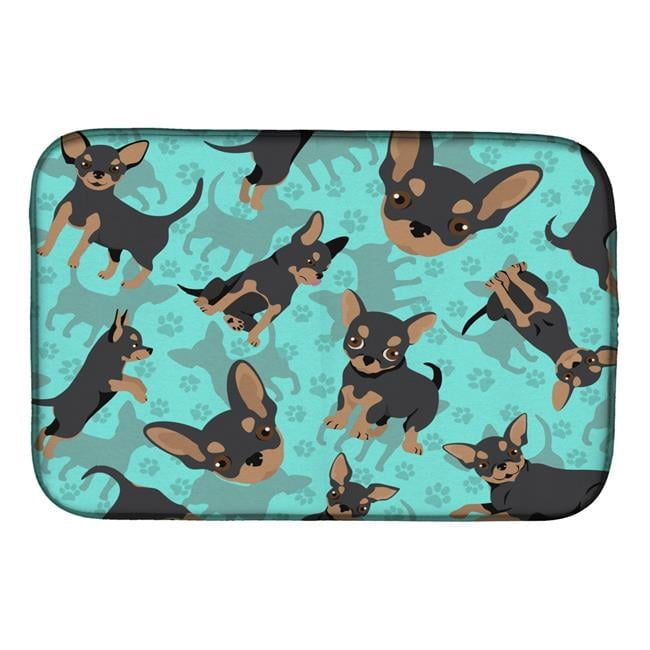 Carolines Treasures MLM1067DDM 21 x 14 in. Blue, Black & Tan Chihuahua ...