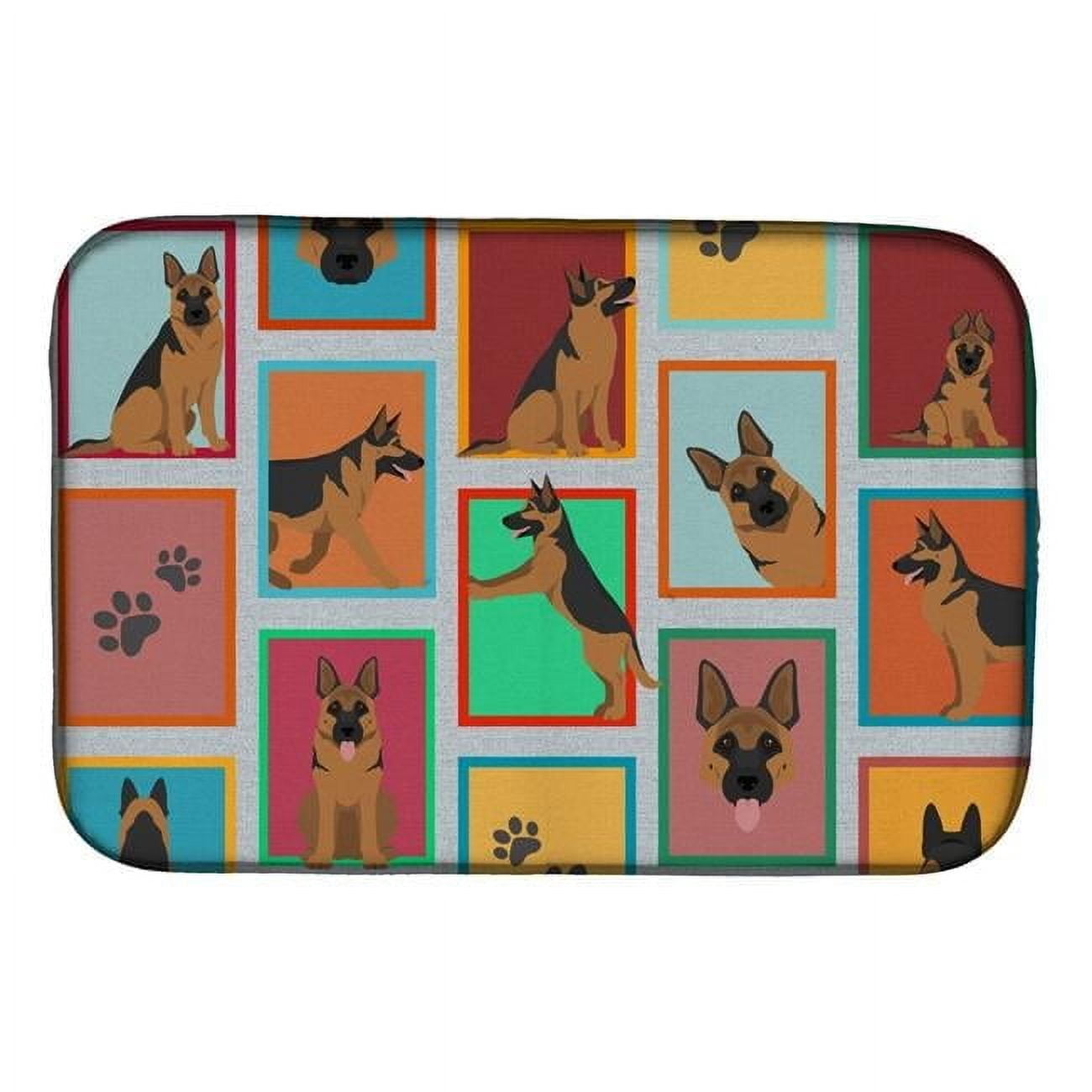 Carolines Treasures MLM1096DDM 21 x 14 in. Lots of German Shepherd Dish ...