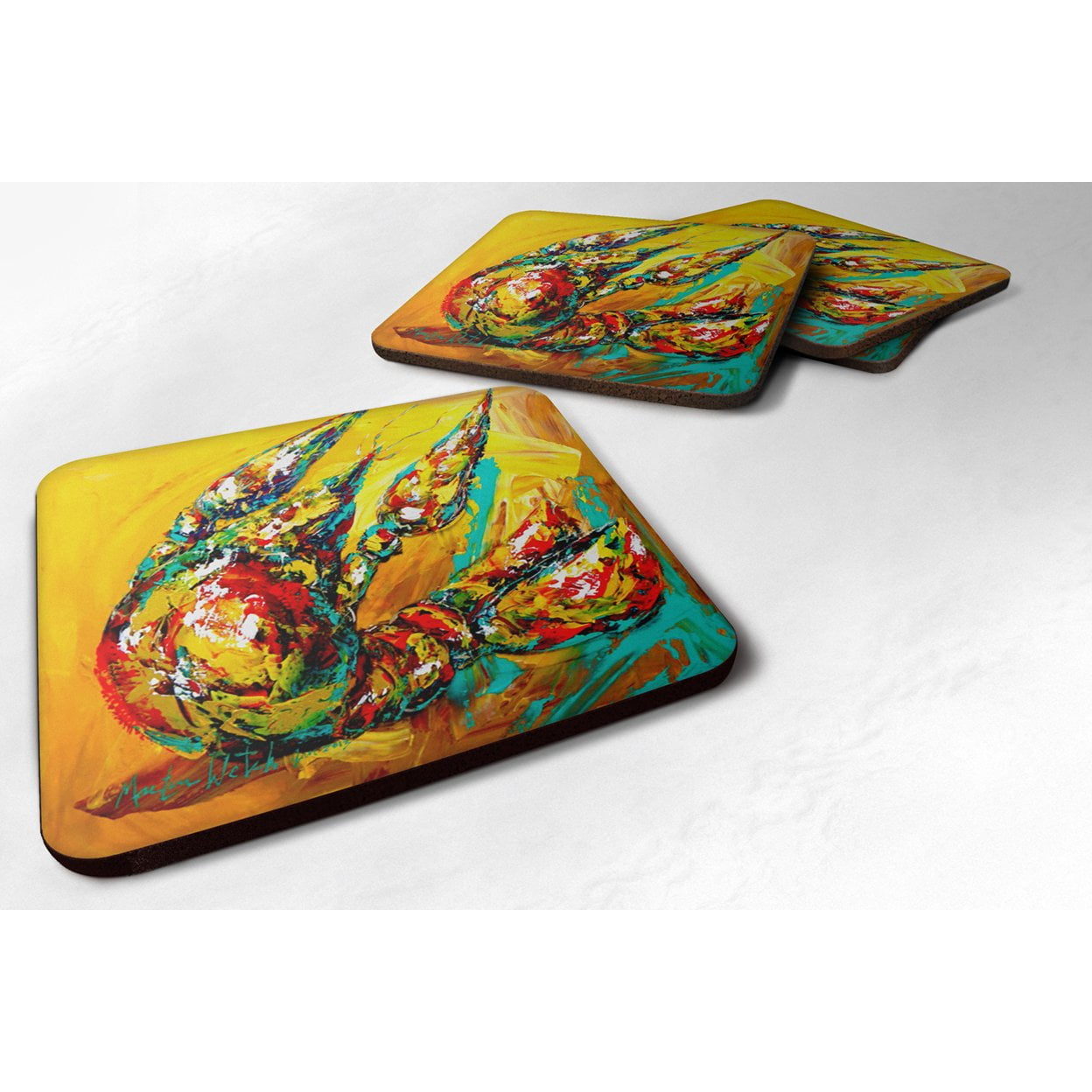 Carolines Treasures MW1001FC Crawfish Anyway You Like It Foam Coaster ...