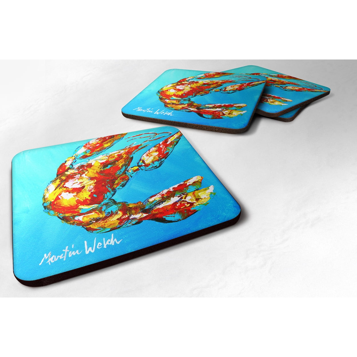 Carolines Treasures MW1004FC Crawfish Baby Craw Foam Coaster Set of 4 3 ...