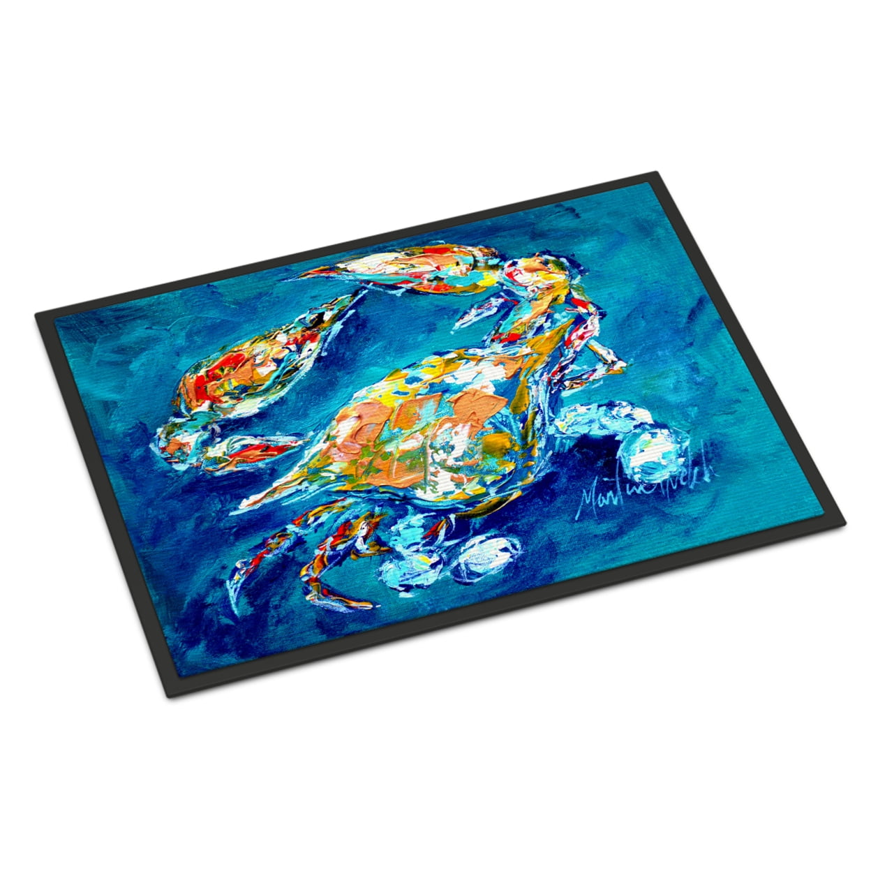 Carolines Treasures MW1153MAT By Chance Crab Door Mat Indoor Rug or ...
