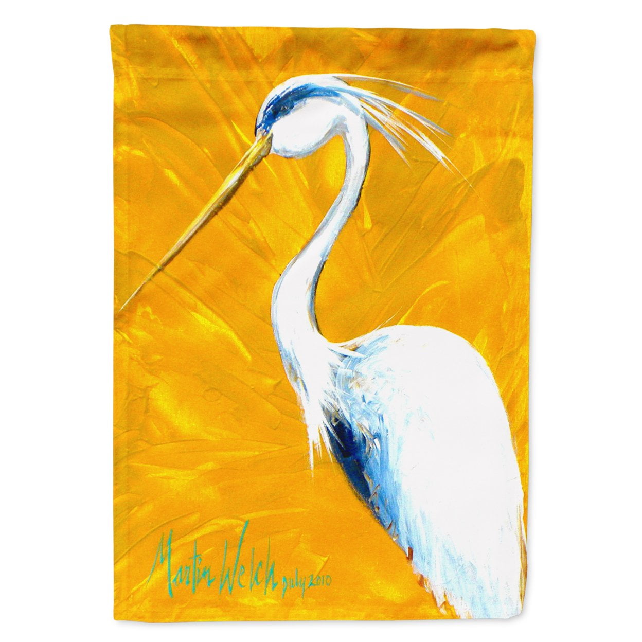 Carolines Treasures MW1193GF Col Mustard the Egret Flag Garden Size ...