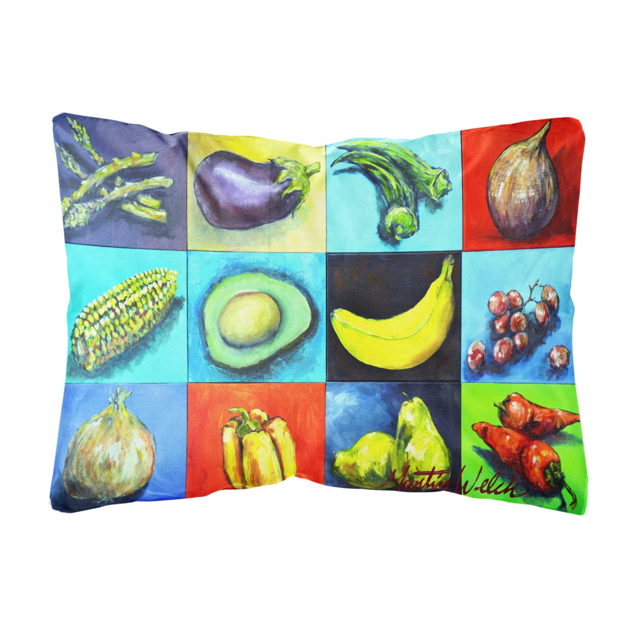 Carolines Treasures MW1227PW1216 Mixed Fruits and Vegetables Fabric ...