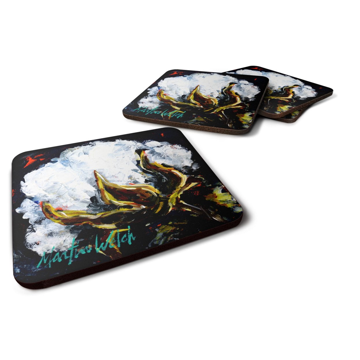 Carolines Treasures MW1356FC This Boll Cotton Foam Coaster Set of 4 3 1 ...
