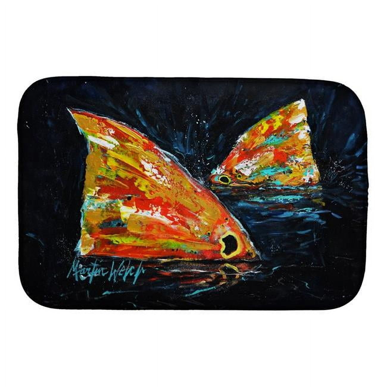 Carolines Treasures MW2149DDM 21 x 14 in. Red Fish Two Tales Dish ...