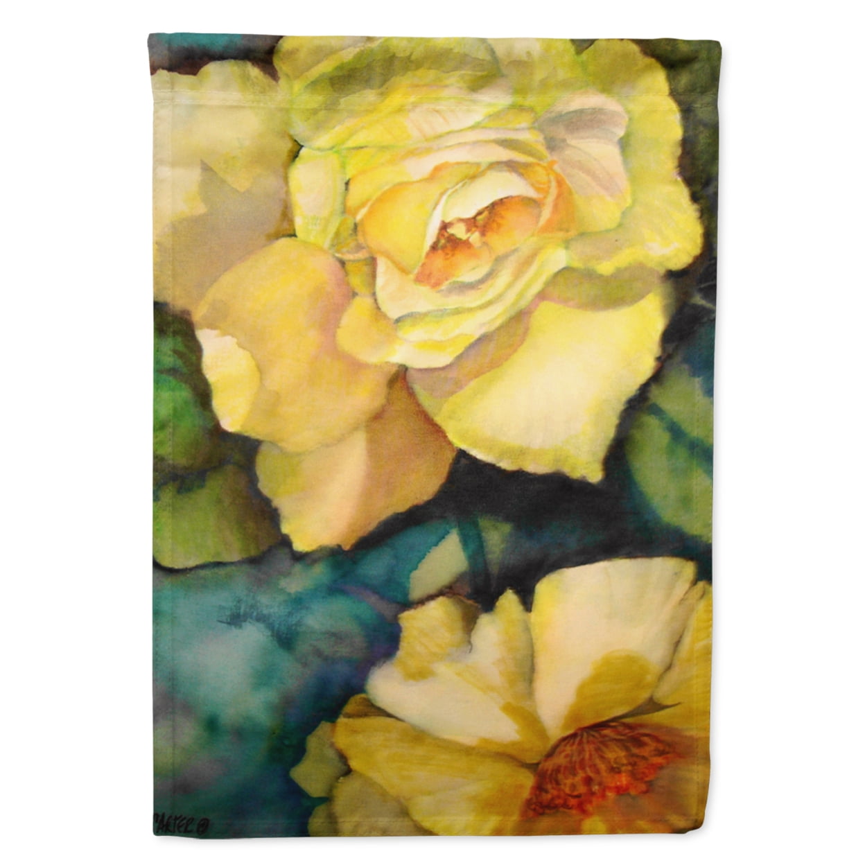 Carolines Treasures PJC1047GF Yellow Roses Flag Garden Size Small ...
