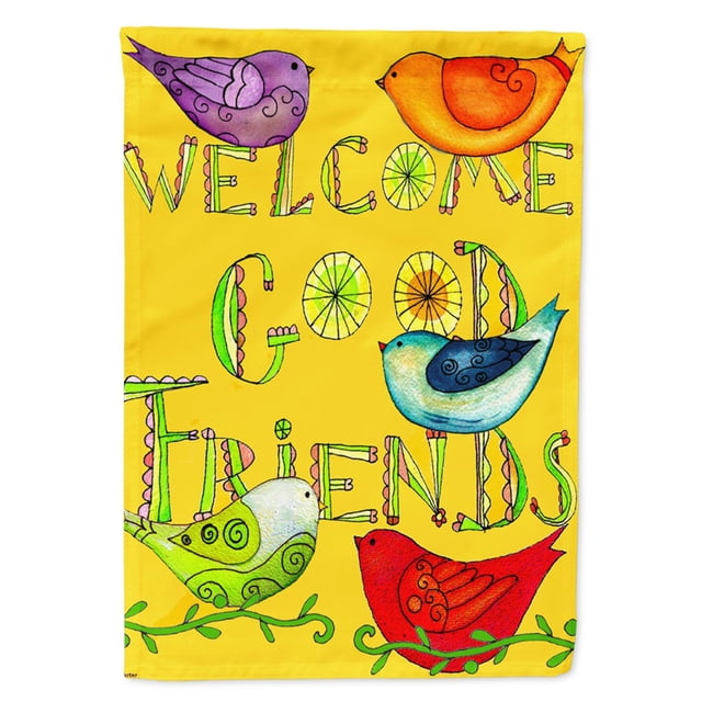 Carolines Treasures PJC1055CHF Welcome Good Friends Inspirational Flag ...