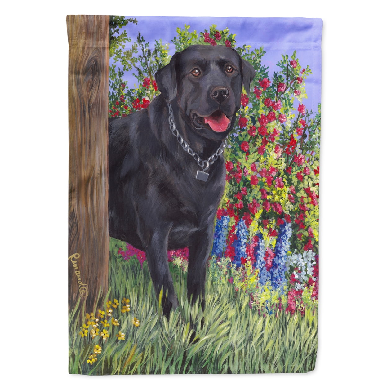 Carolines Treasures PPP3028GF Black Labrador Retriever Flag Garden Size ...
